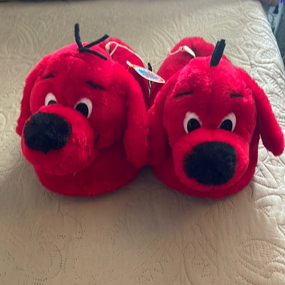 2003 Clifford The Big Red Dog Slippers - Gem